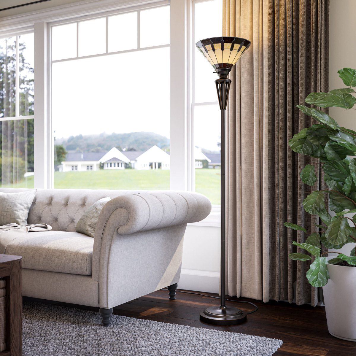 Astoria Grand Lampe torchère sur pied 71,5 po Rozanne et Commentaires ...