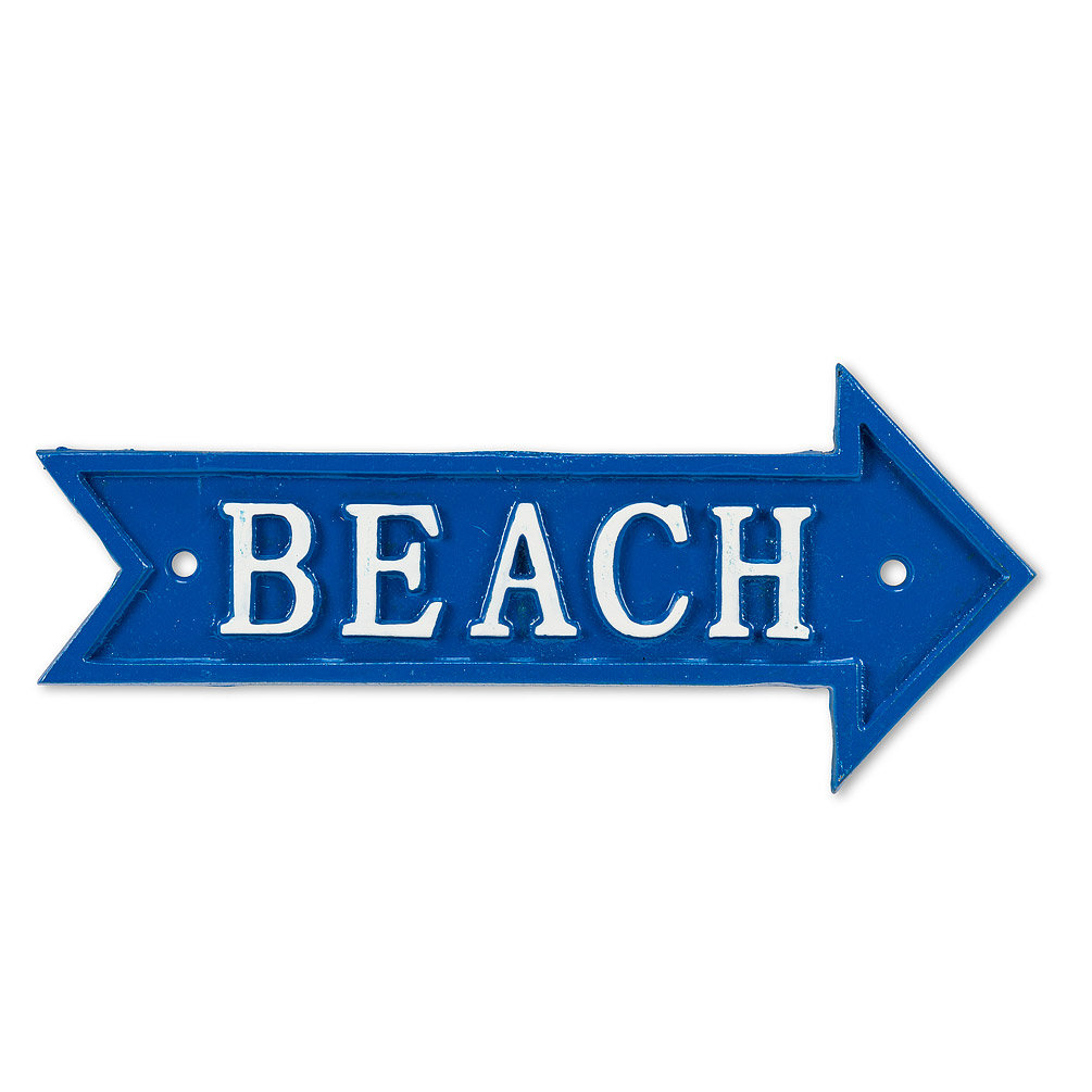 Rosalind Wheeler Beach Arrow Sign | Wayfair