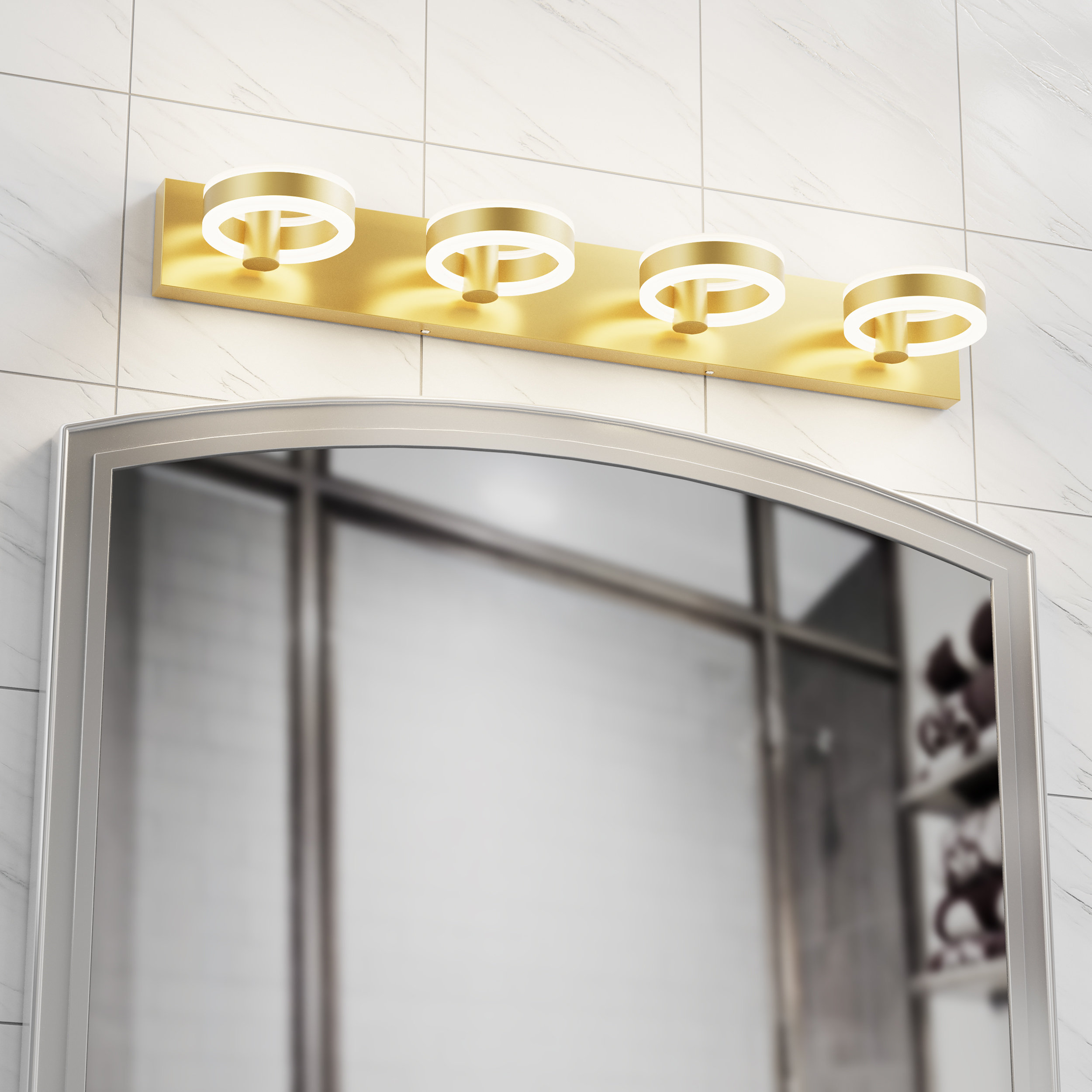 Mercer41 4 - Light Dimmable LED Vanity Light | Wayfair