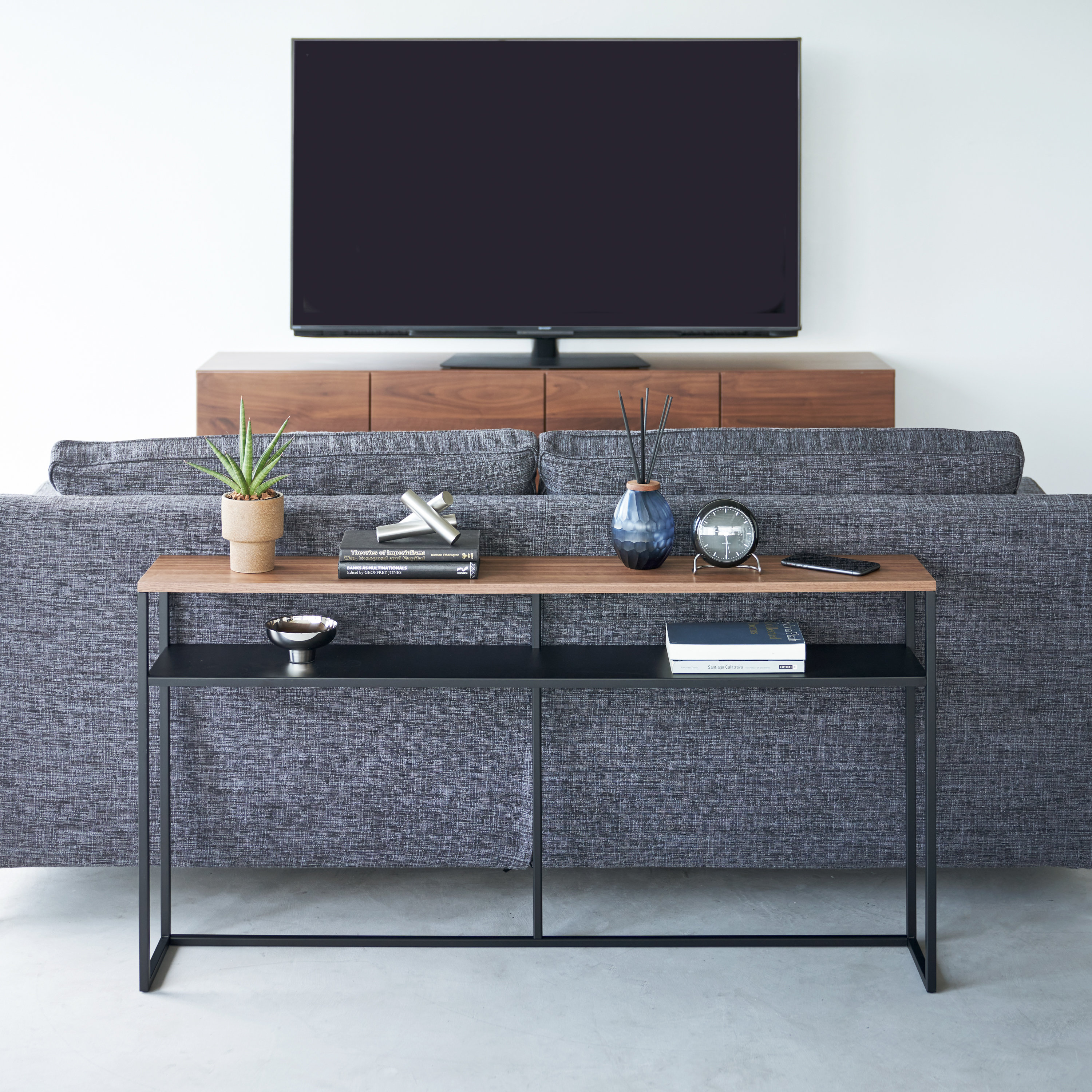 Yamazaki Home Yamazaki Home Tower Long Console Table For Entryway Or ...