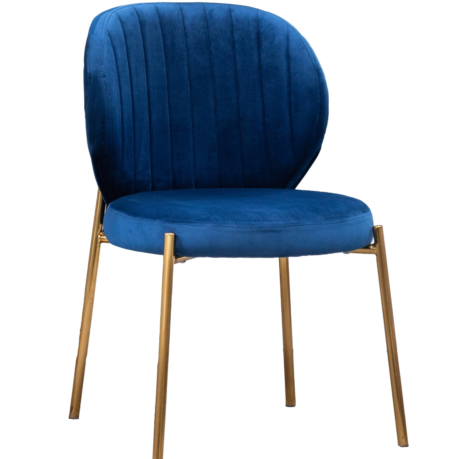 Mercer41 Contemporary Dining Chair In Velvet - Round Seat And Curved ...