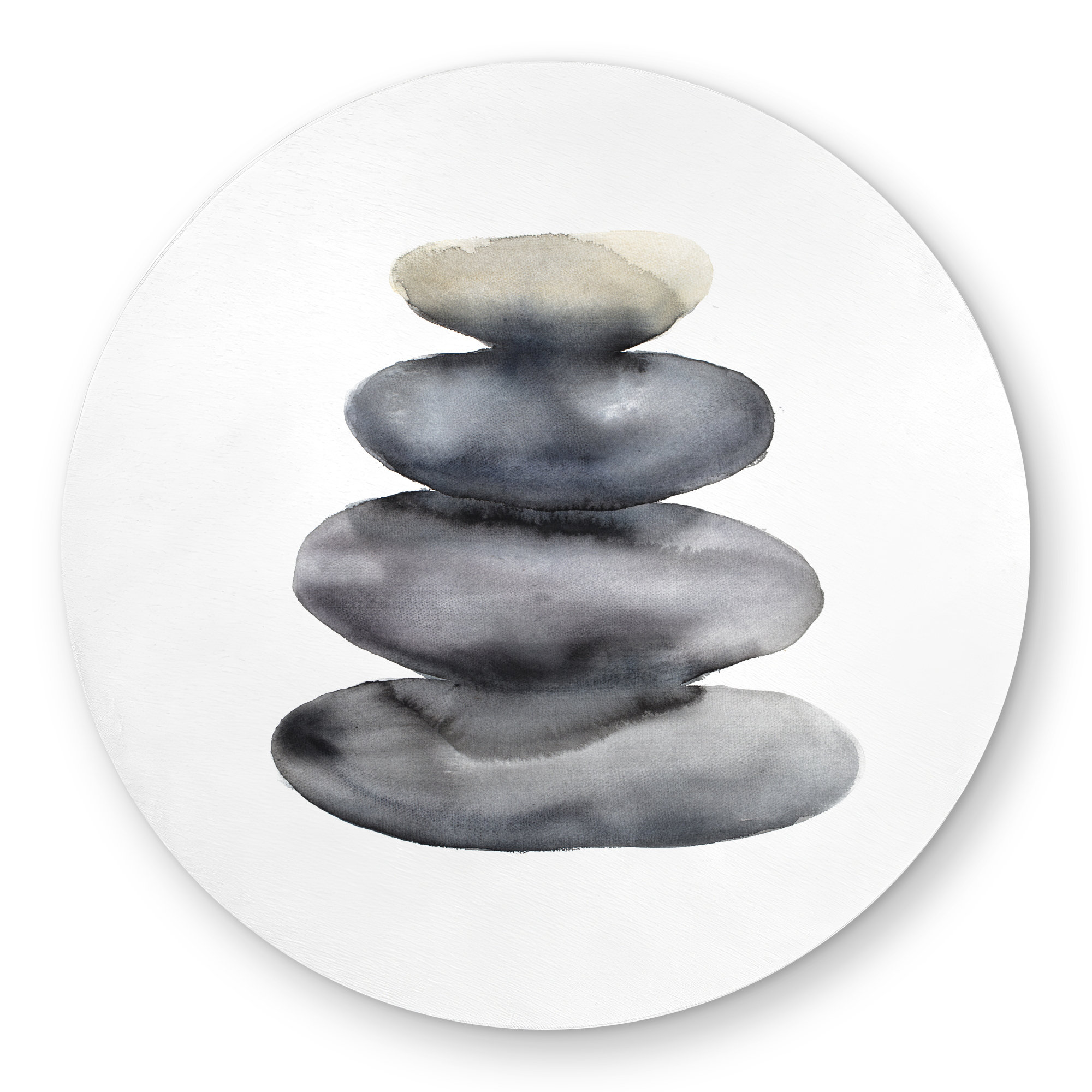 Begin Edition International Inc. Four Hot Stones - Minerals Gray Round ...
