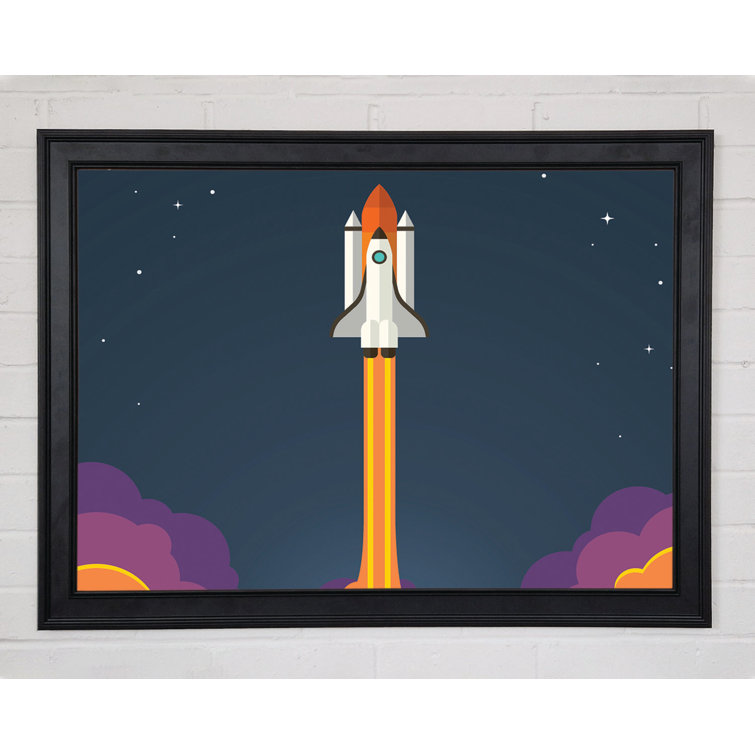Isabelle & Max Rocket Ship Into Space - Single Picture Frame Art Prints ...