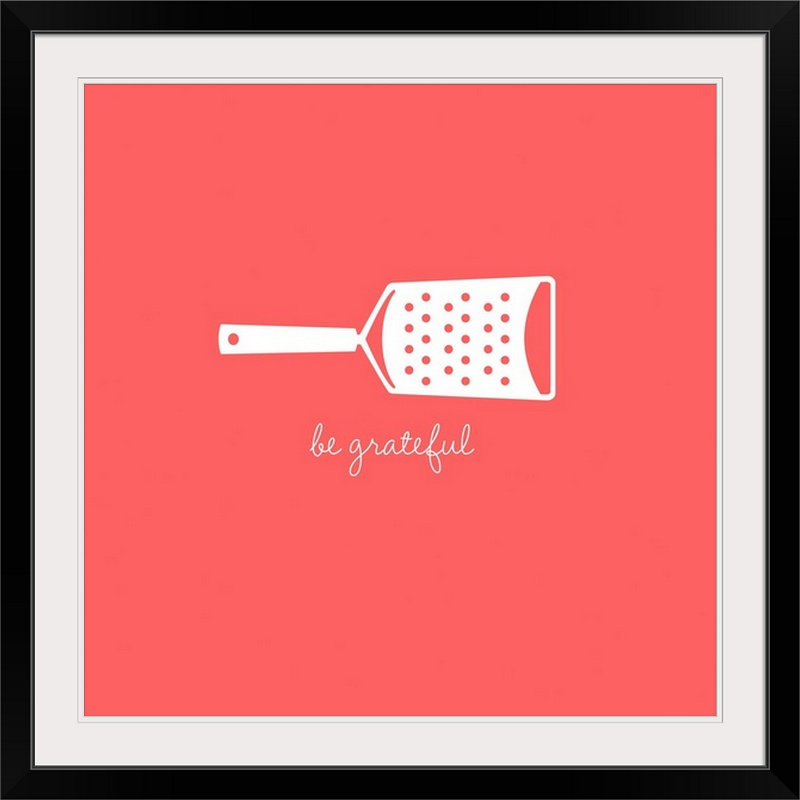 Ebern Designs 'Kitchen Art Be Grateful Retro by Kate Lillyson Graphic ...