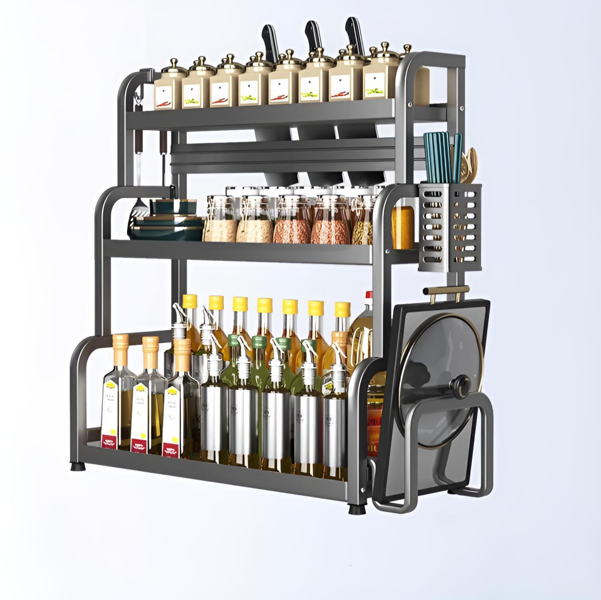 Mint Pantry® Minimalist Aesthetics, Ingenious Three-Layer Seasoning ...