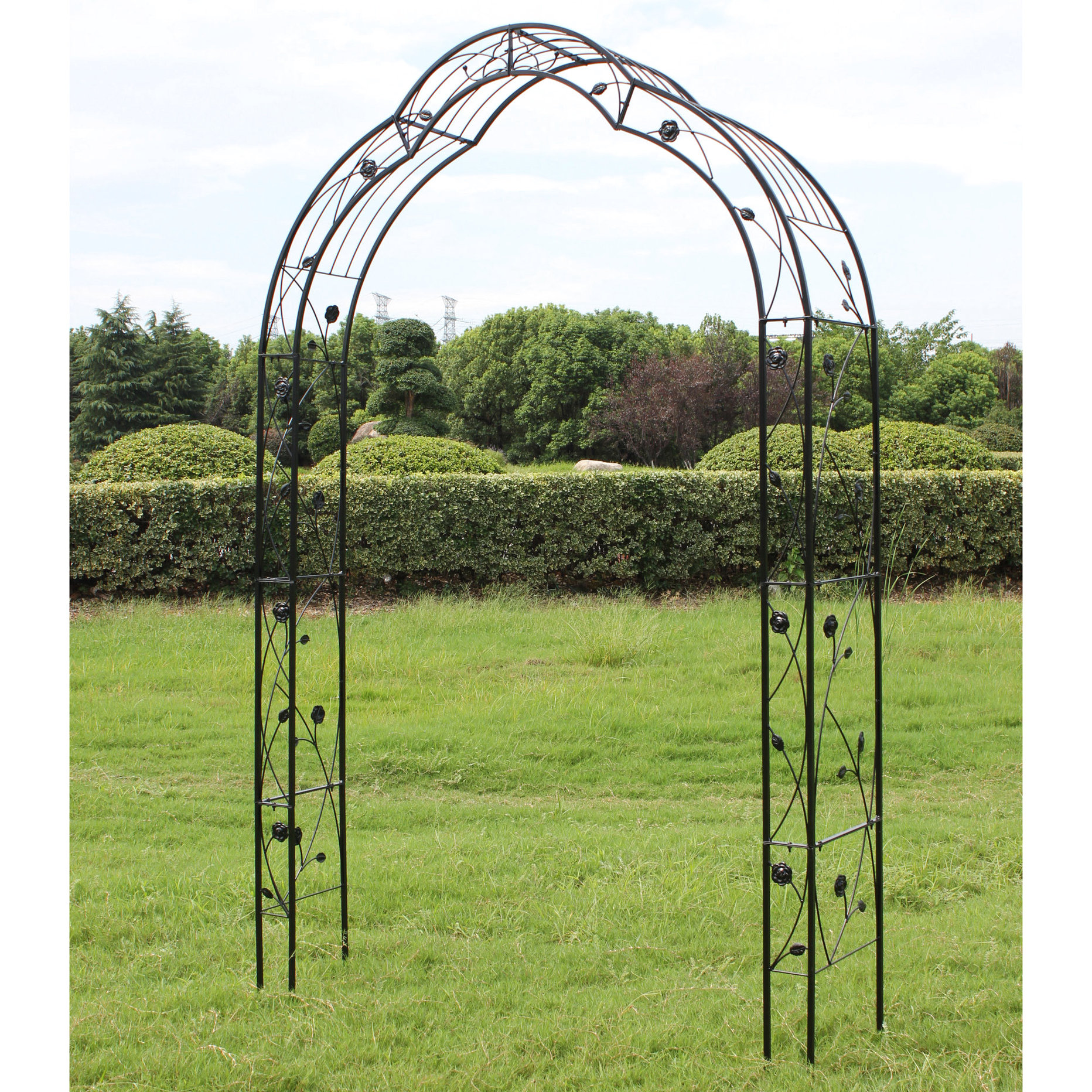 Red Barrel Studio® Garden Trellis Arch For Plants - Stable, 97.55 In ...