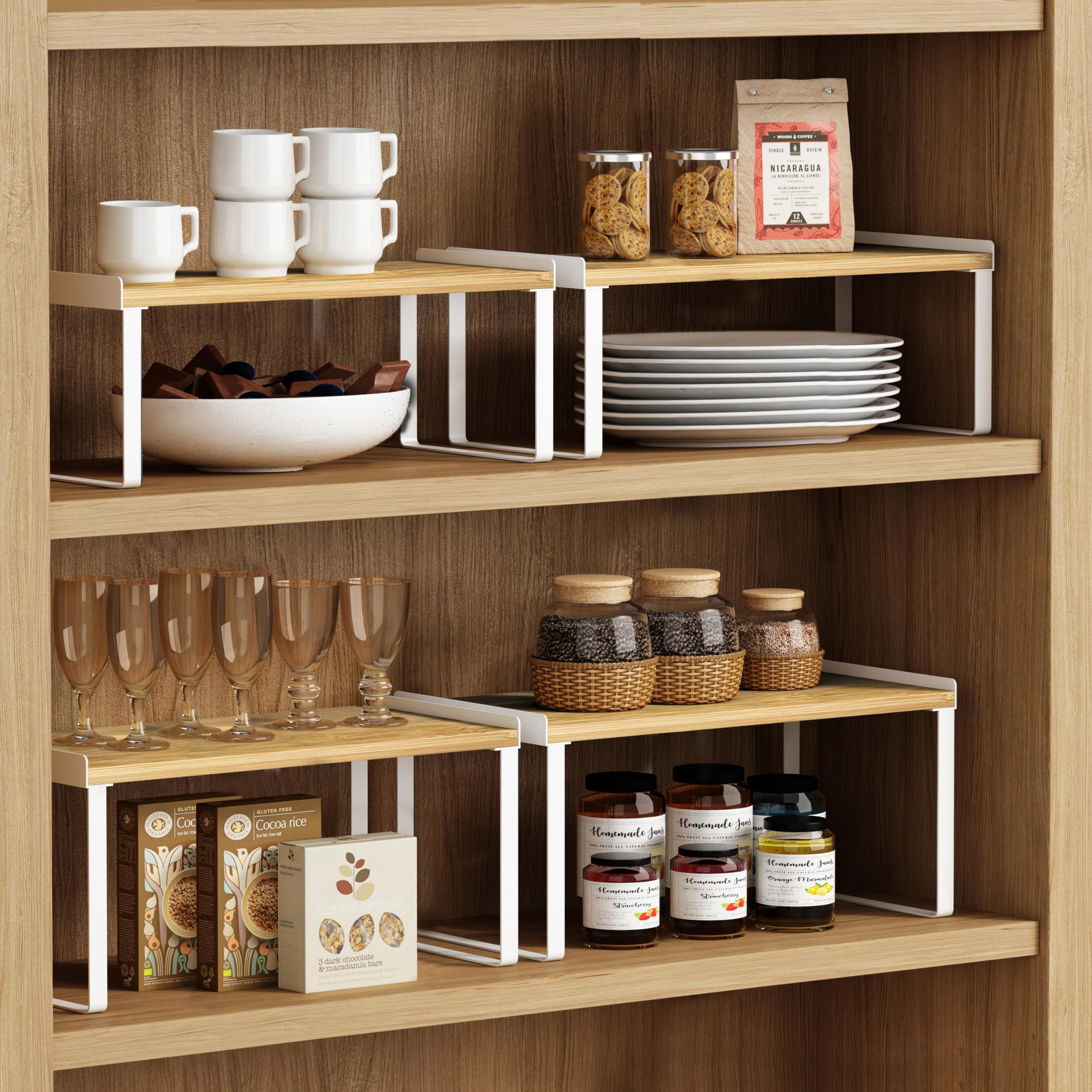 HANDMADE CABINETS, LLC Large Kitchen Cabinet Shelf Organizer Set Of 4 ...