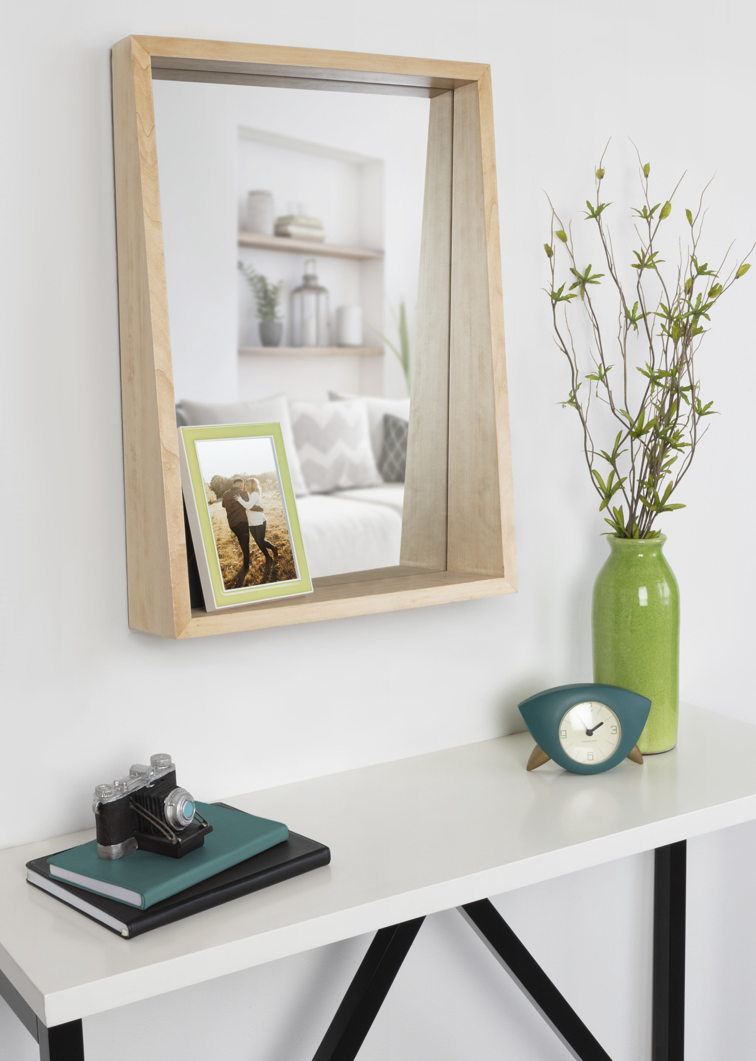 AllModern Parkside Scandinavian Shelves Accent Mirror & Reviews ...