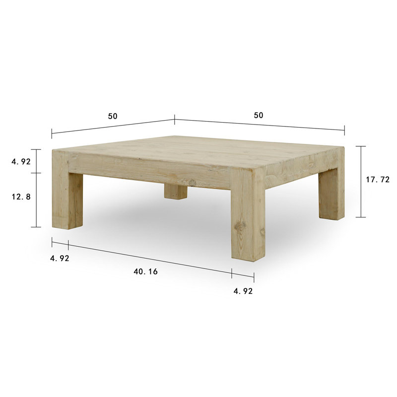 Lily's Living Capri Solid Wood 4 Legs Coffee Table | Wayfair