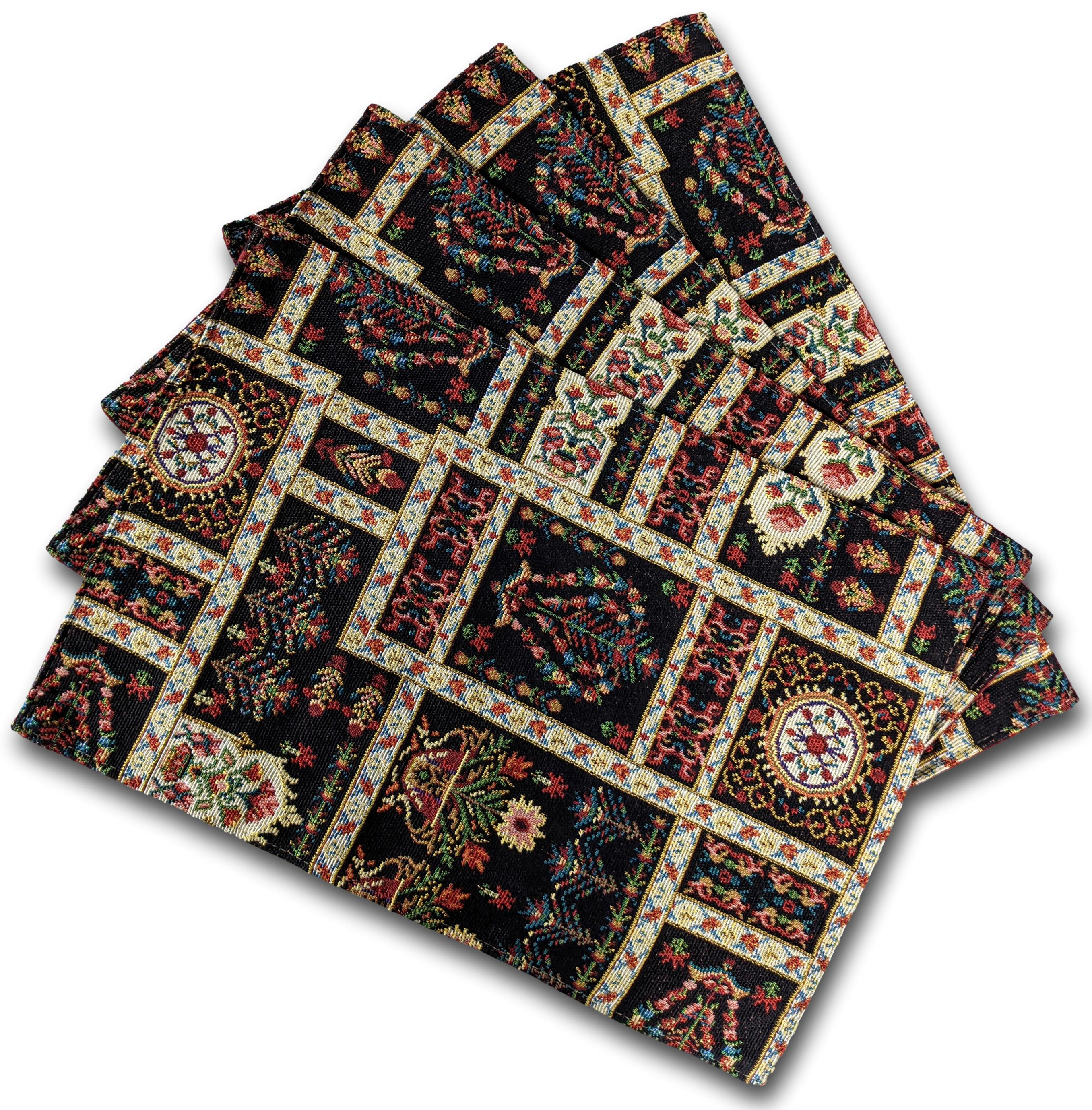 Bungalow Rose Traditional Persian-Inspired Tapestry Placemat Set ...