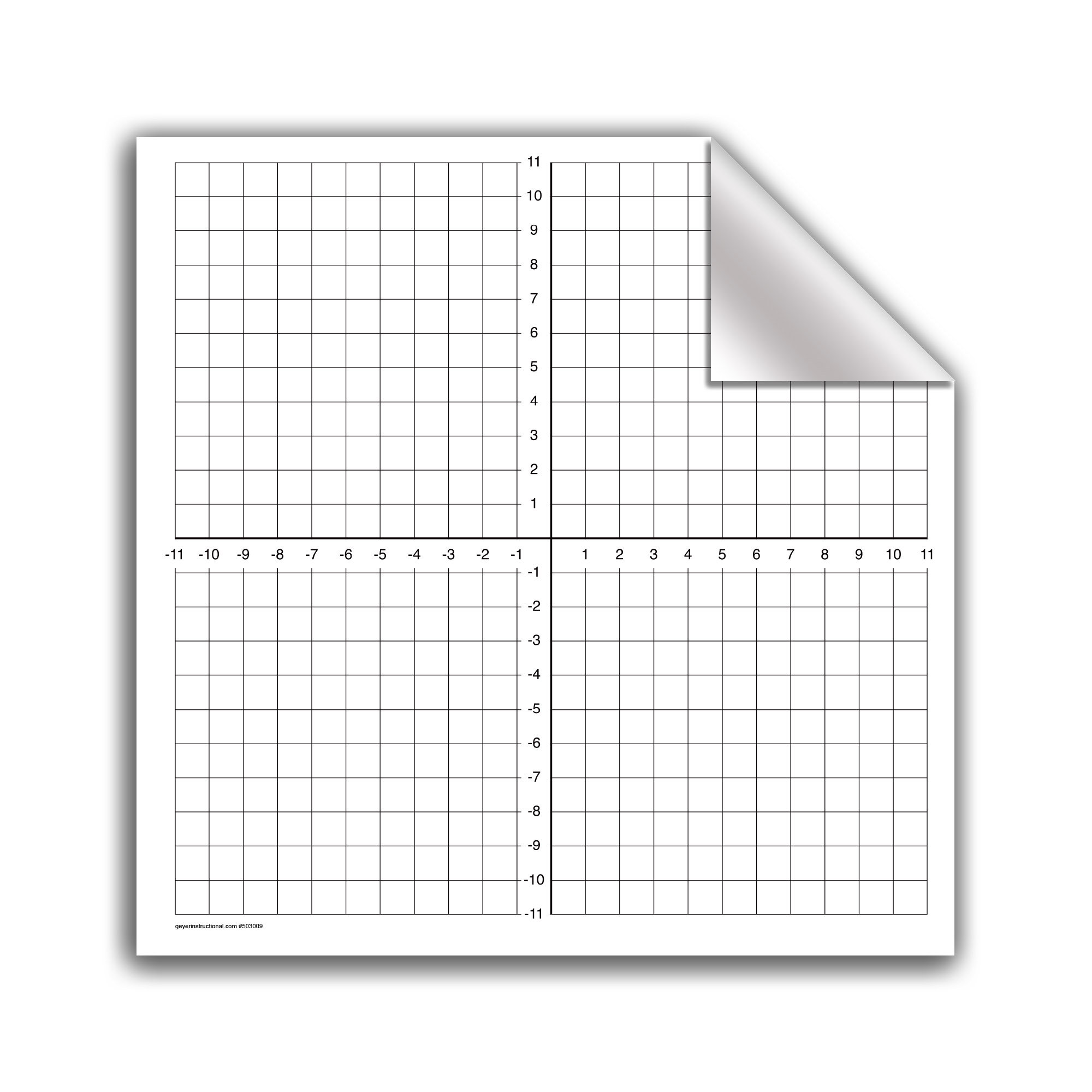Geyer Instructional Products Low-Tac Peel and Stick Graph with Numbered ...