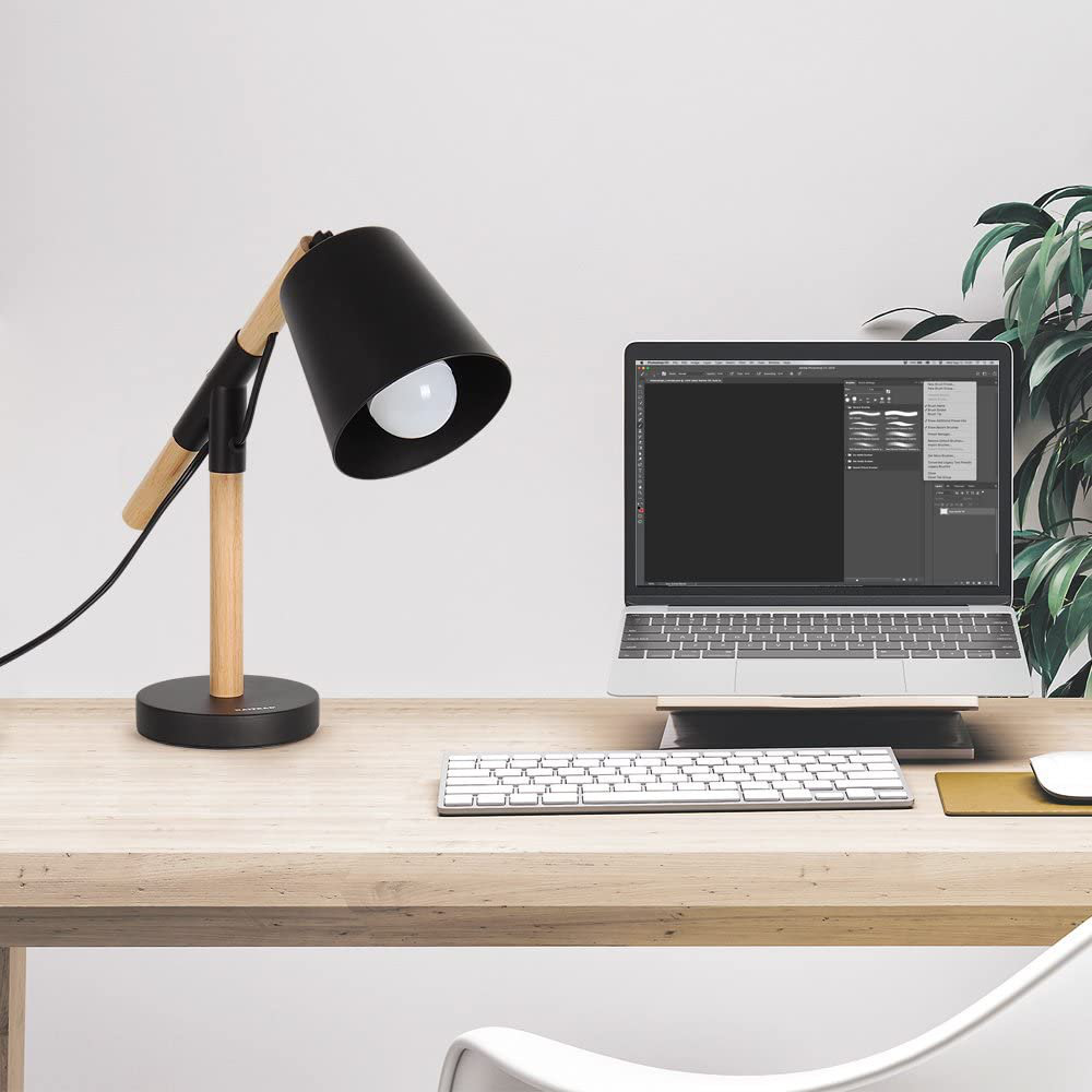 George Oliver Zelda 15" Black Desk Lamp | Wayfair