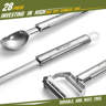 Fish hunter 28 -Piece Stainless Steel Assorted Kitchen Utensil Set ...