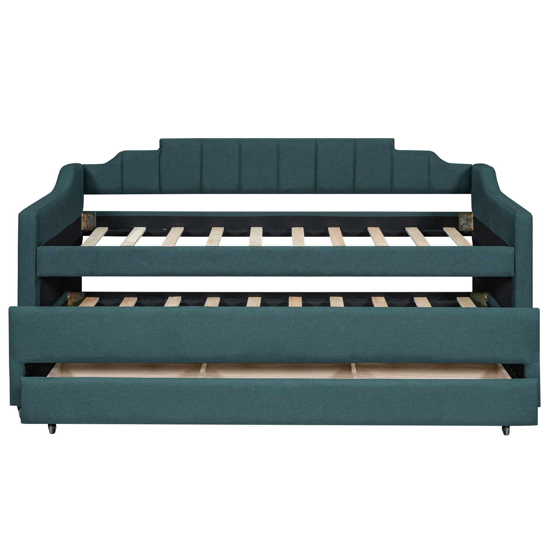 Latitude Run® Twin Size Daybed With Trundle And Chest Pair, Grey - Firm ...