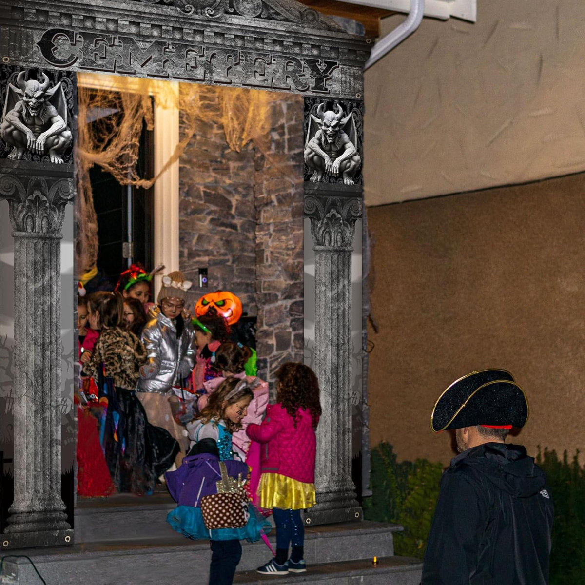 The Holiday Aisle® 3 Pcs Halloween Cemetery Archway Halloween Cemetery ...