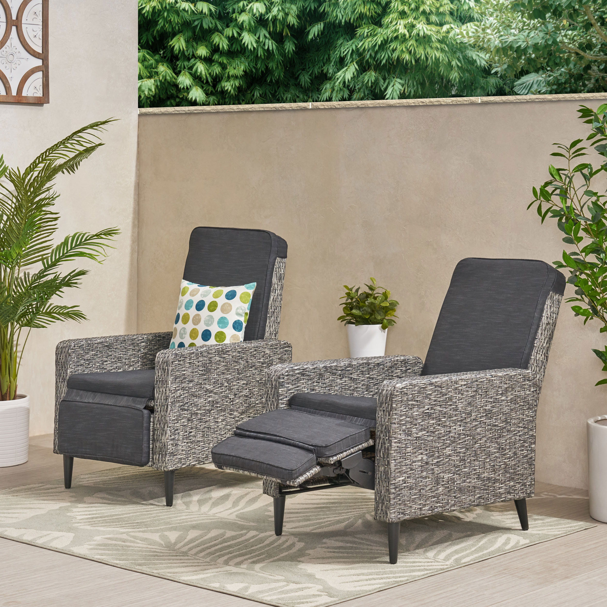 Christopher Knight Home Wicker Recliners (Set Of 2) - Wayfair Canada