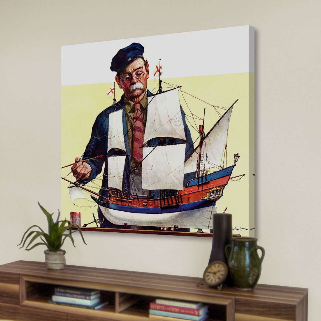 Marmont Hill 'Model Ship' Painting Print on Wrapped Canvas | Wayfair
