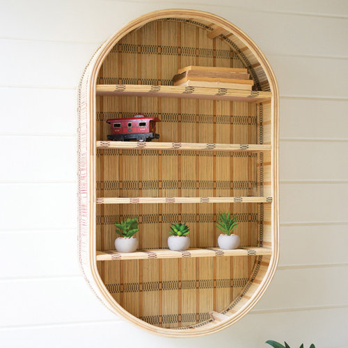 Kalalou 4 Piece Oval Solid Wood Accent Shelf | Wayfair