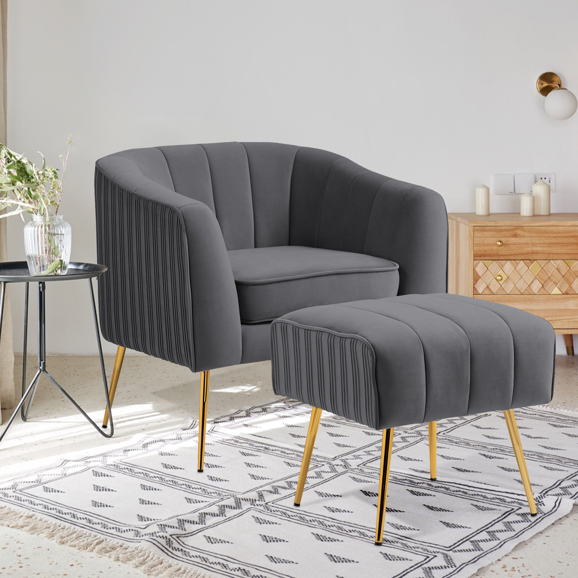 Ebern Designs Yamber 29.57'' Wide Tufted & Reviews - Wayfair Canada