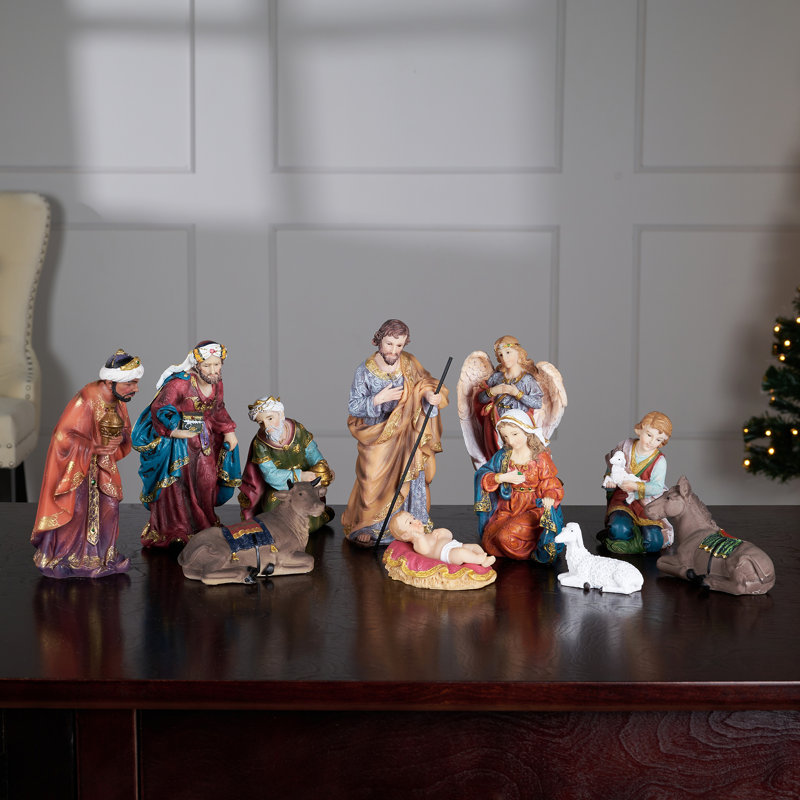The Holiday Aisle® 11 Piece Nativity Figurine Set & Reviews | Wayfair