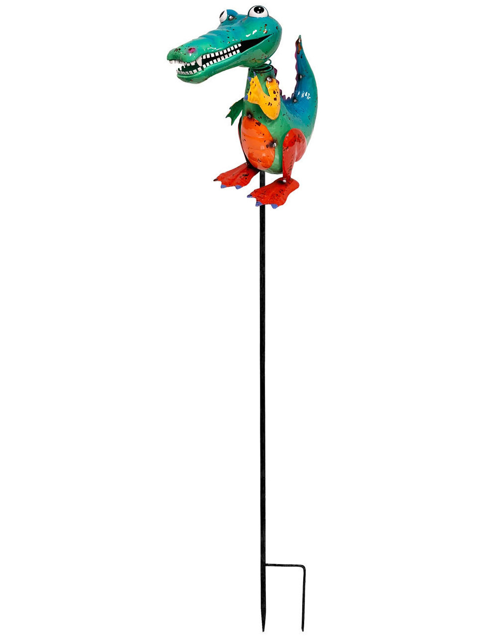 Continental Art Center Enameled Alligator Statue Garden Stake | Wayfair