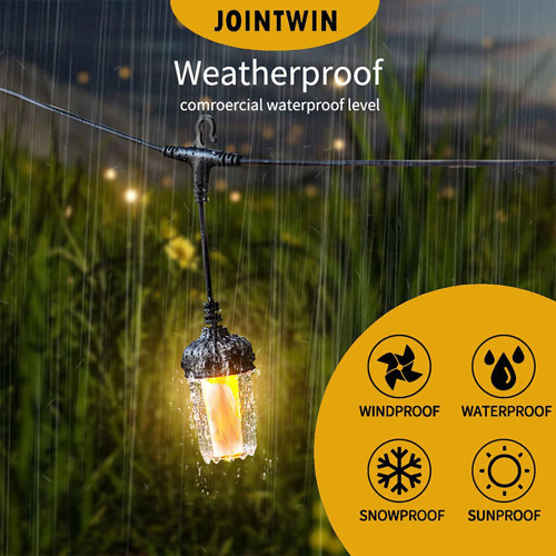 The Holiday Aisle® Aliani 7.9' LED Flame String Light Flicking Fire ...