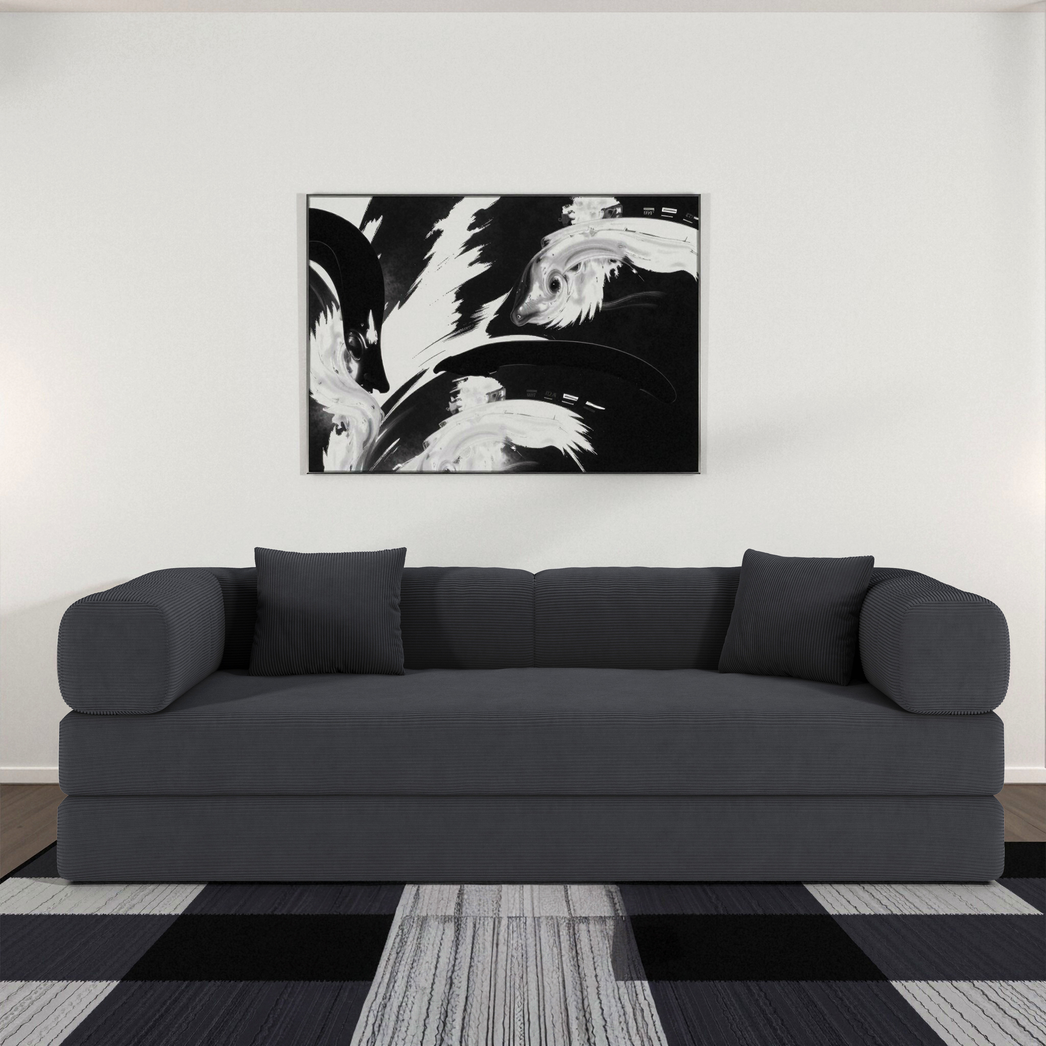 Ivy Bronx 78.8Inch Modular Sectional Sofa, Convertible Pudding Block ...