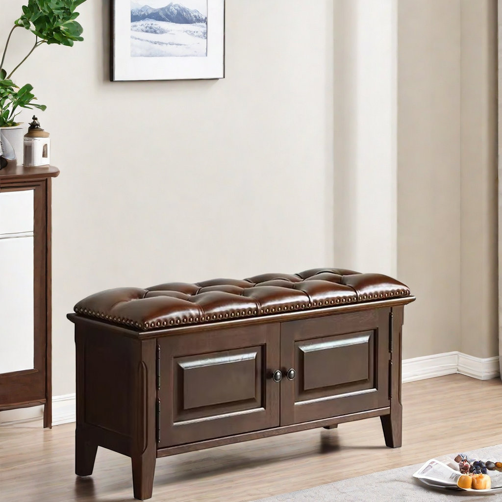 DICIXA 12 Pair Solid Wood Shoe Storage Bench | Wayfair