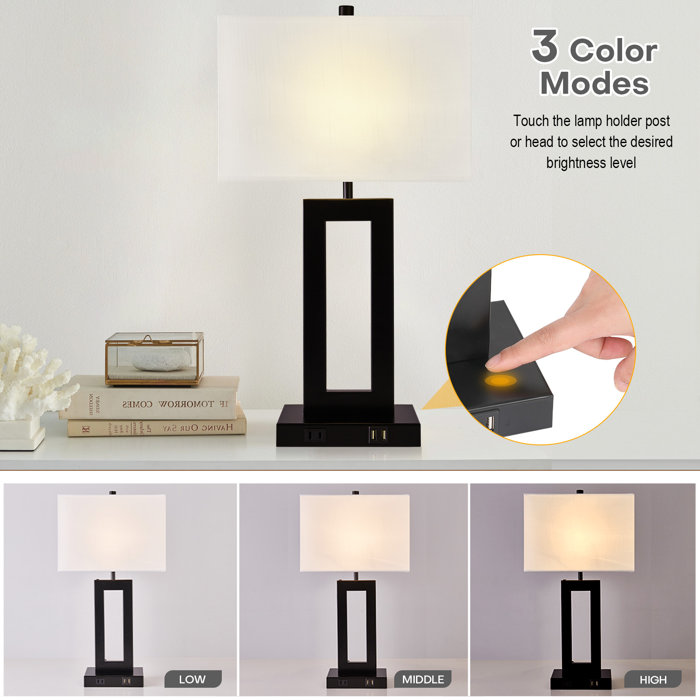 Ebern Designs Leanore Metal USB Table Lamp & Reviews | Wayfair