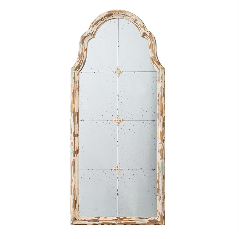 Ophelia & Co. 22" X 48" Wood Arched Wall Mirror | Wayfair