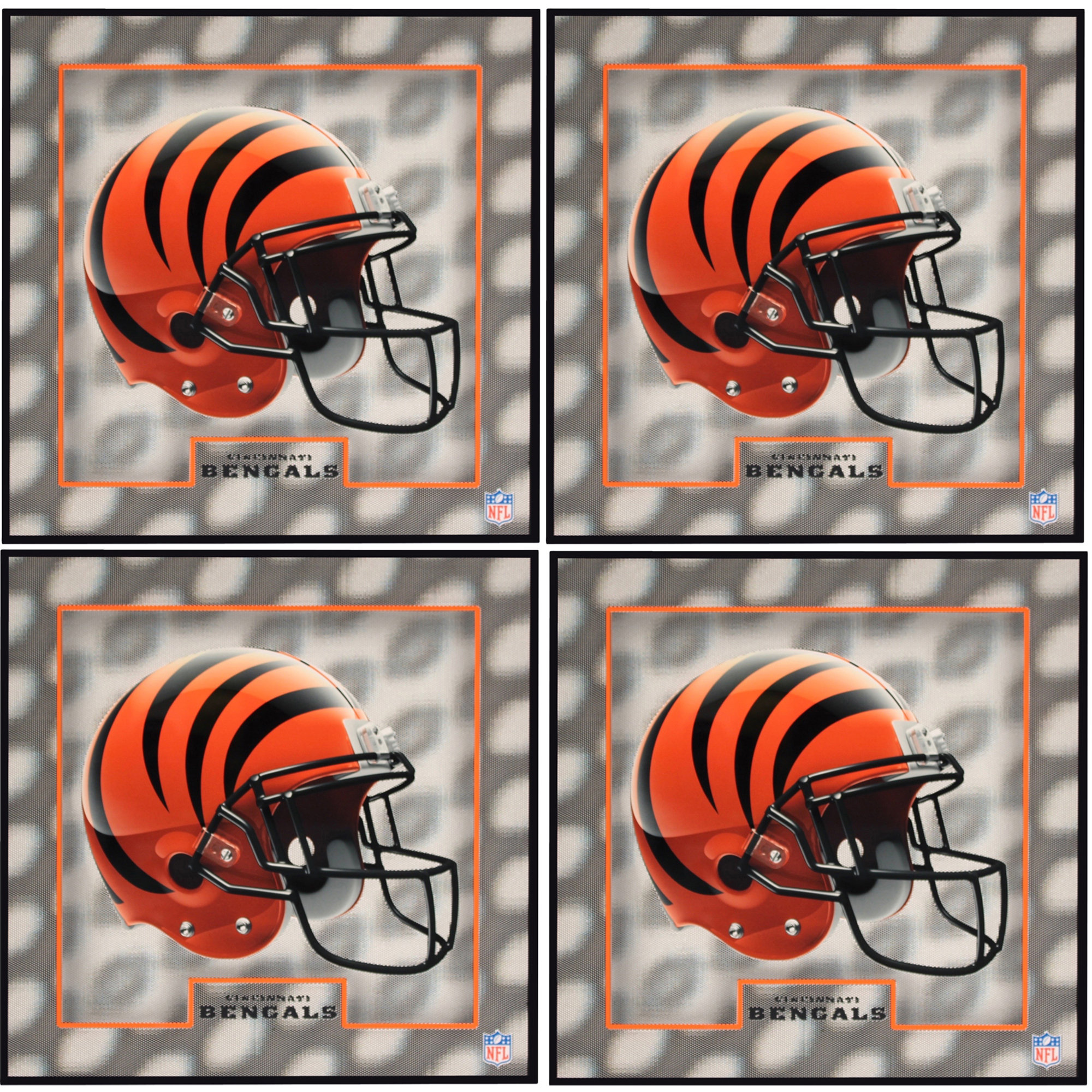 Tridelix Cincinnati Bengals Helmet Holographic Effect Coaster | Wayfair