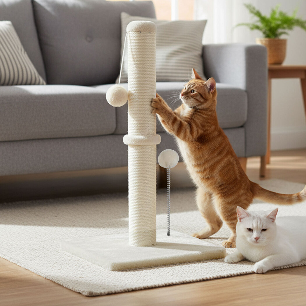 17 Stories Cat Scratching Post 54cm Strong Natural Sisal Heavy Duty ...