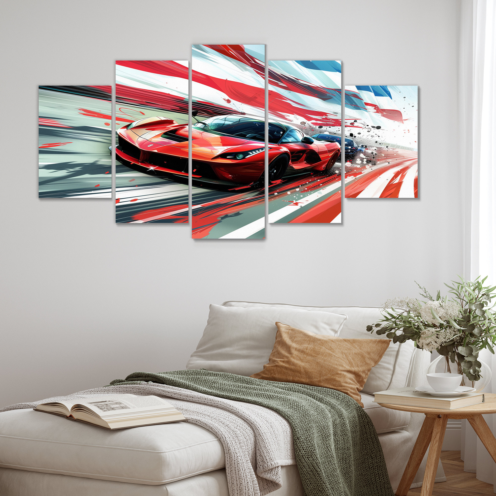 Design Art American Sports Car At The Race Track I - Race Tracks Wall ...