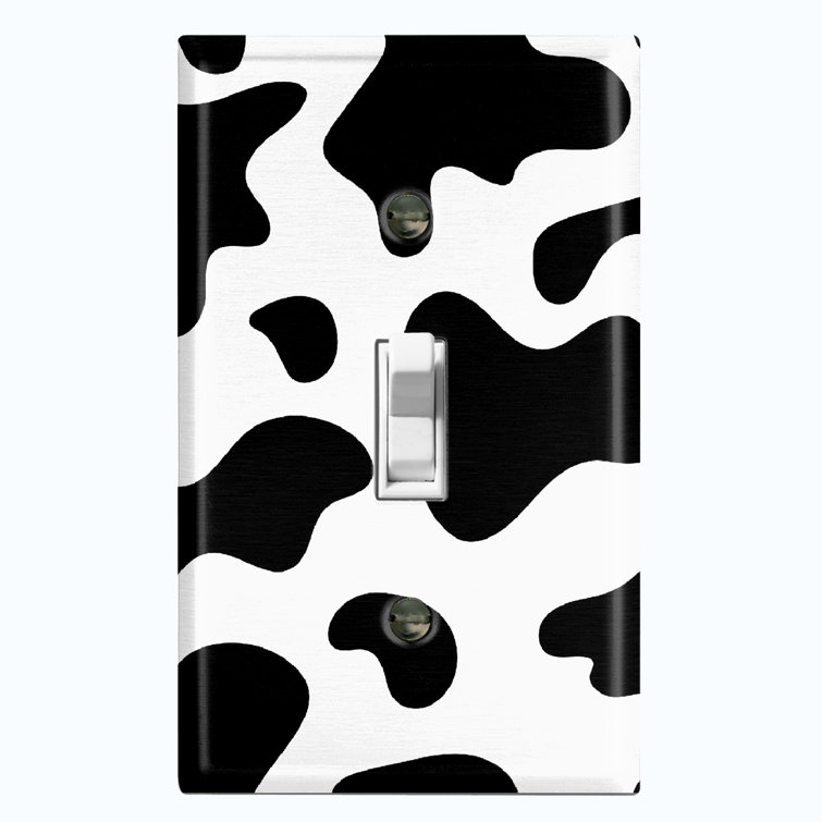 WorldAcc Cow Print Nature Themed 1 - Gang Toggle Light Switch Standard ...