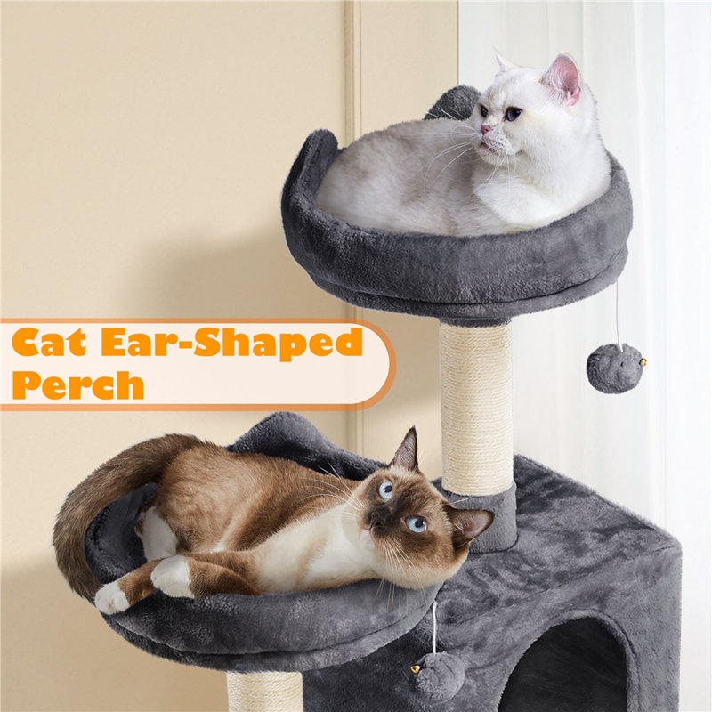 Tucker Murphy Pet™ Multi Level Cat Tree Cat Tower with 2 Condos ...