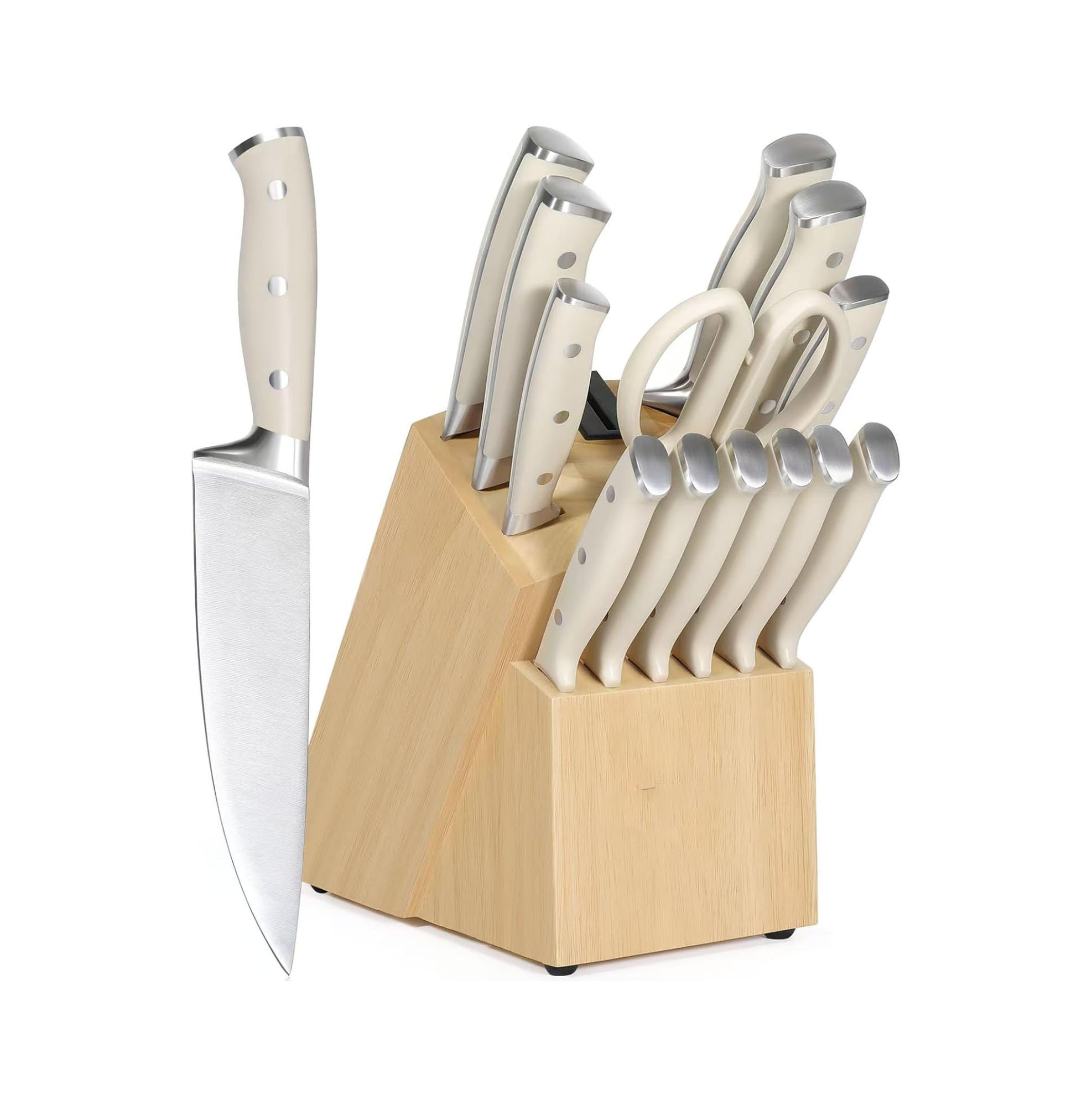 EXBURM Knife Set,Sharp Knives Set For Kitchen,Triple-Rivet Ergonomic ...