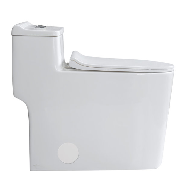 Wonchael Elongated One Piece Toilet 10" Rough-in Comfort Height, White ...