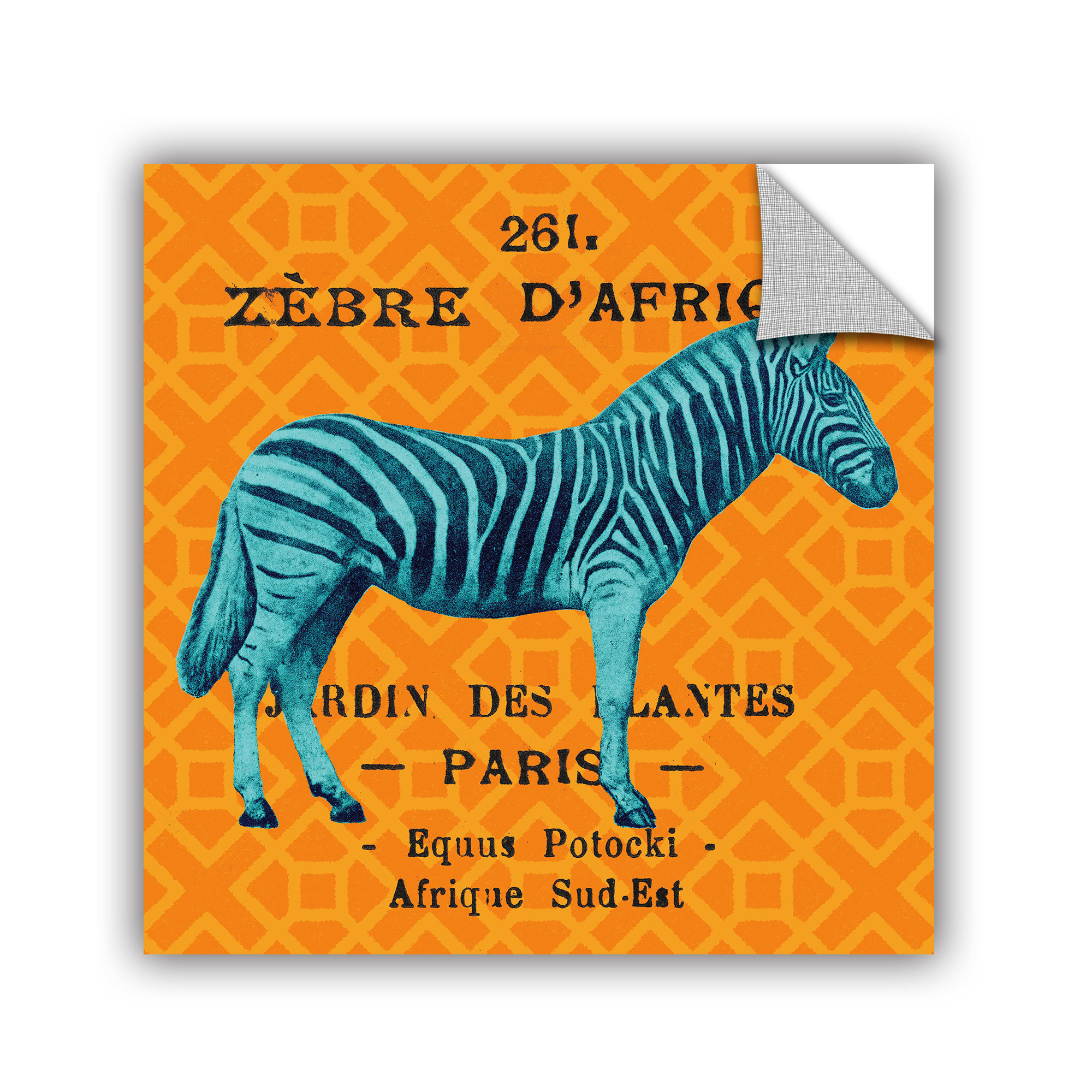 East Urban Home Bright Safari Zebra Wall Decal | Wayfair
