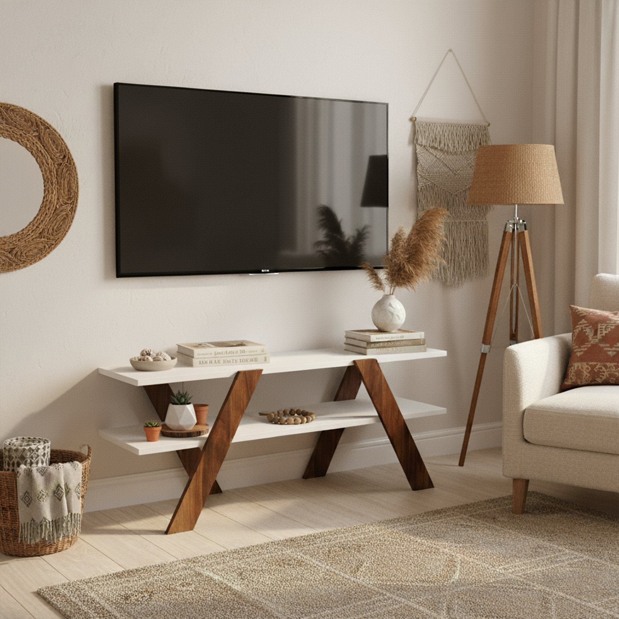 George Oliver Vail Modern Two-Tier TV Stand - Console Table - Wayfair ...