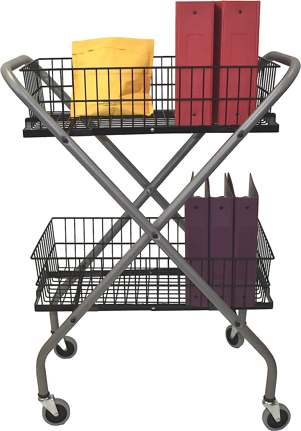 Omnimed Custom Built Foldable Office Transport & Storage Cart (6" Top ...