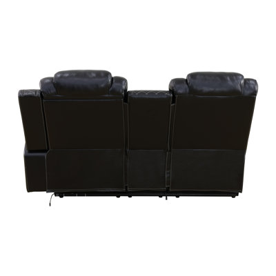 Orren Ellis Jekari 3 - Piece Vegan Leather Reclining Sectional | Wayfair