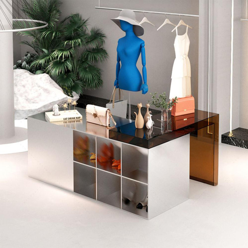 Orren Ellis Stainless steel acrylic combined display stand - Wayfair Canada