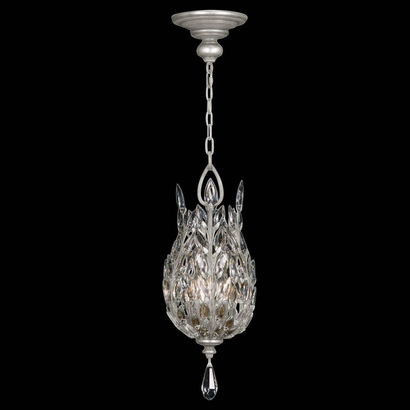 Fine Art Handcrafted Lighting Crystal Laurel 11" Round Pendant | Wayfair