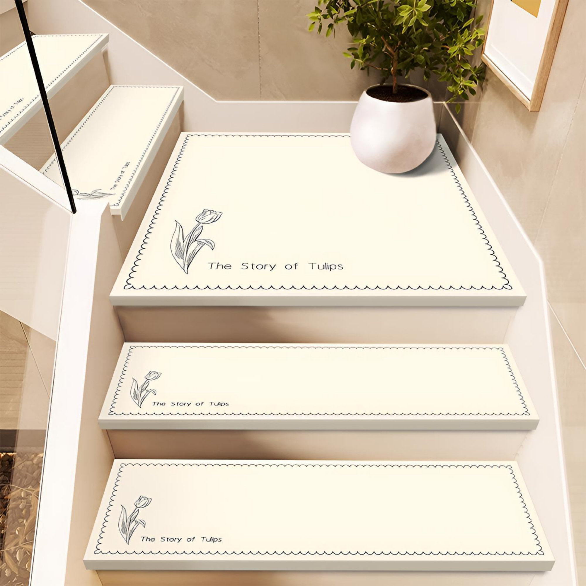 Infinity Luxury Self-Adhesive Non-Slip Stair Treads For Home Silent ...