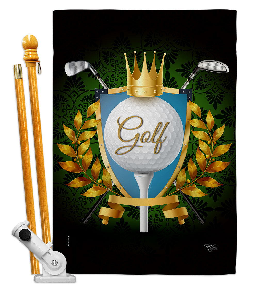 Breeze Decor King Of Golf House Flag Set Sports Yard Banner 28 X 40 ...