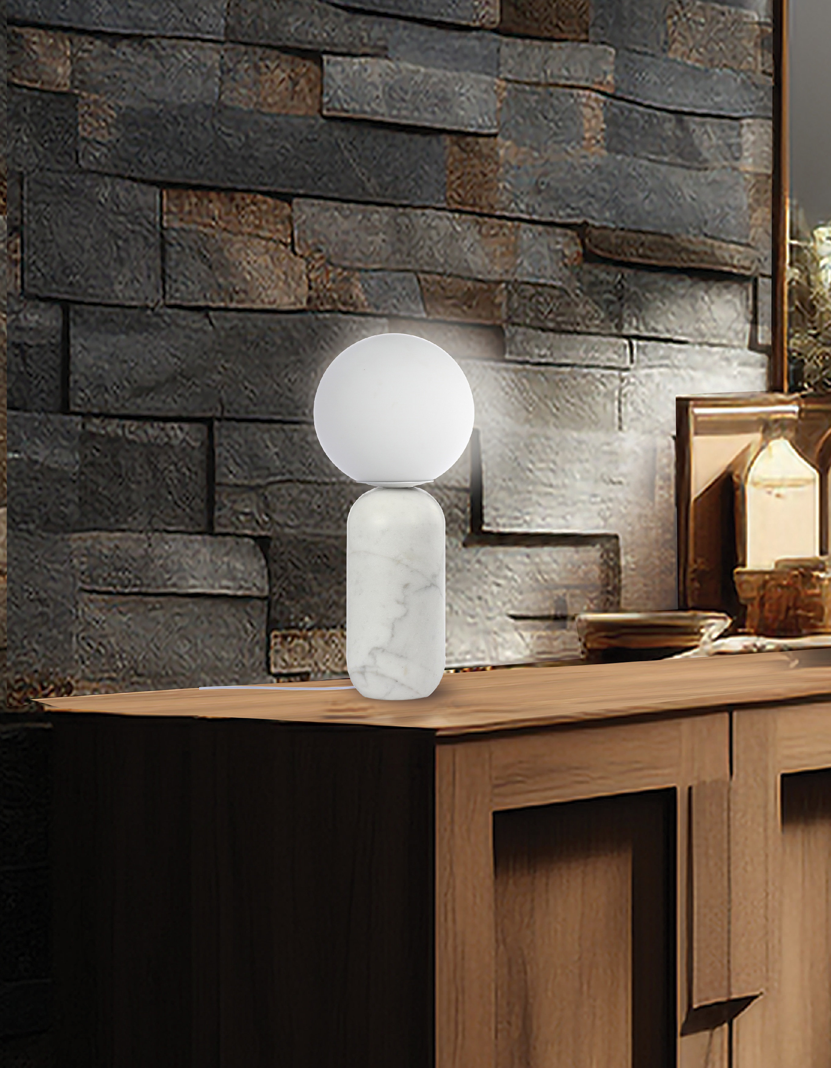 Orren Ellis Sieger 1 Light Table Lamp - White Finish | Wayfair