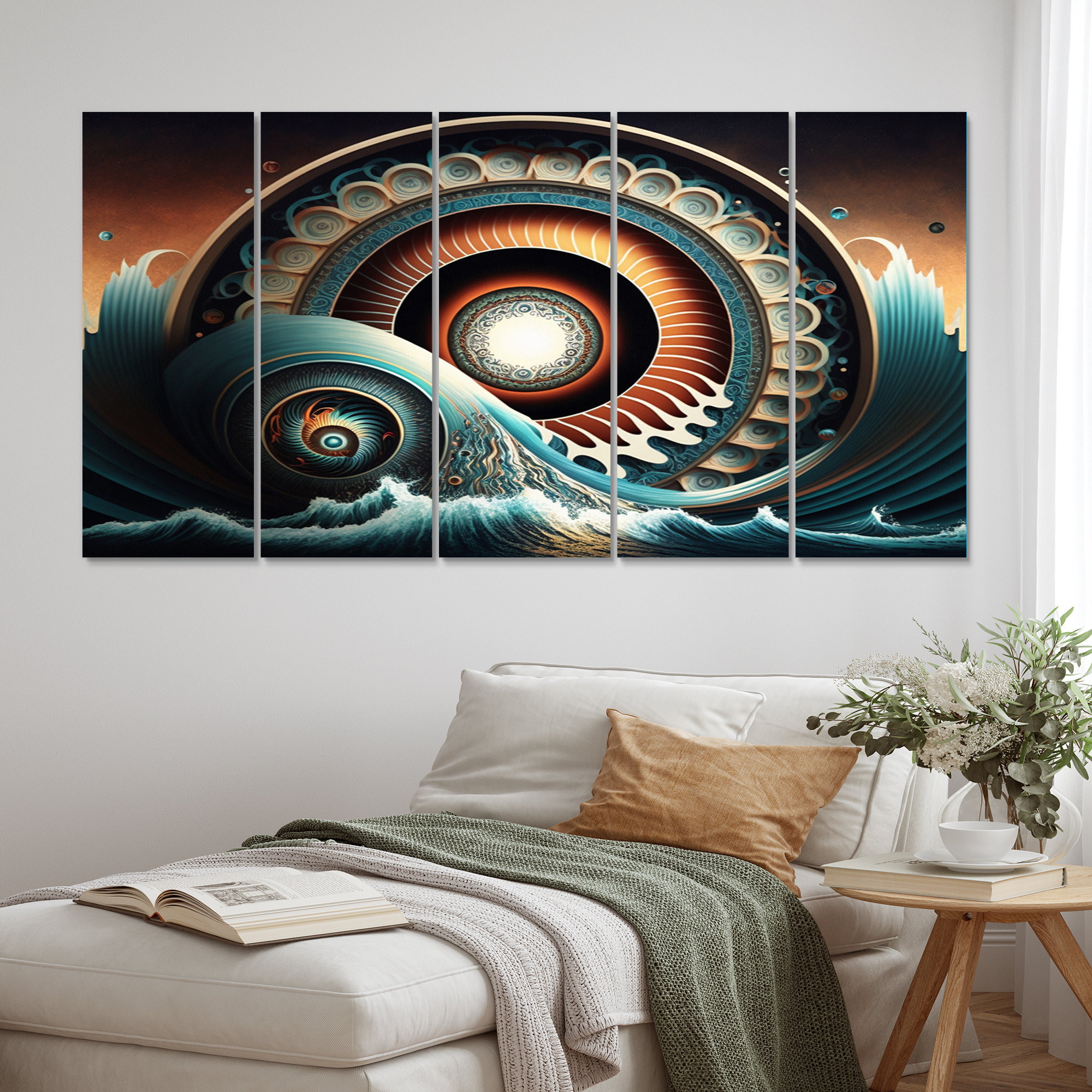 Hokku Designs Future Waves Seascape Of Ocean Sounds VII - Abstract ...