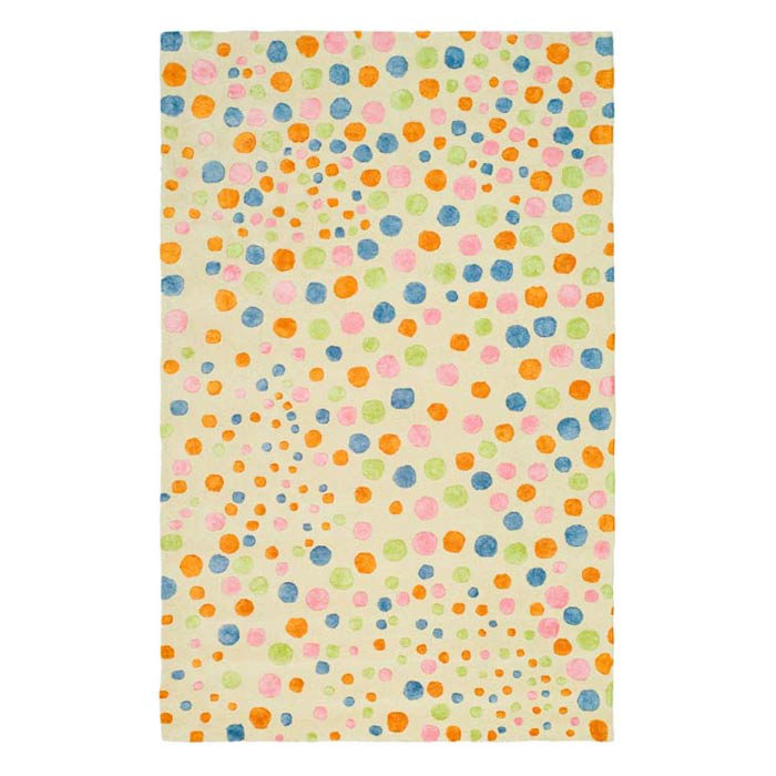Orren Ellis Soho Hand Tufted Wool And Viscose Polka Dots Rug | Wayfair
