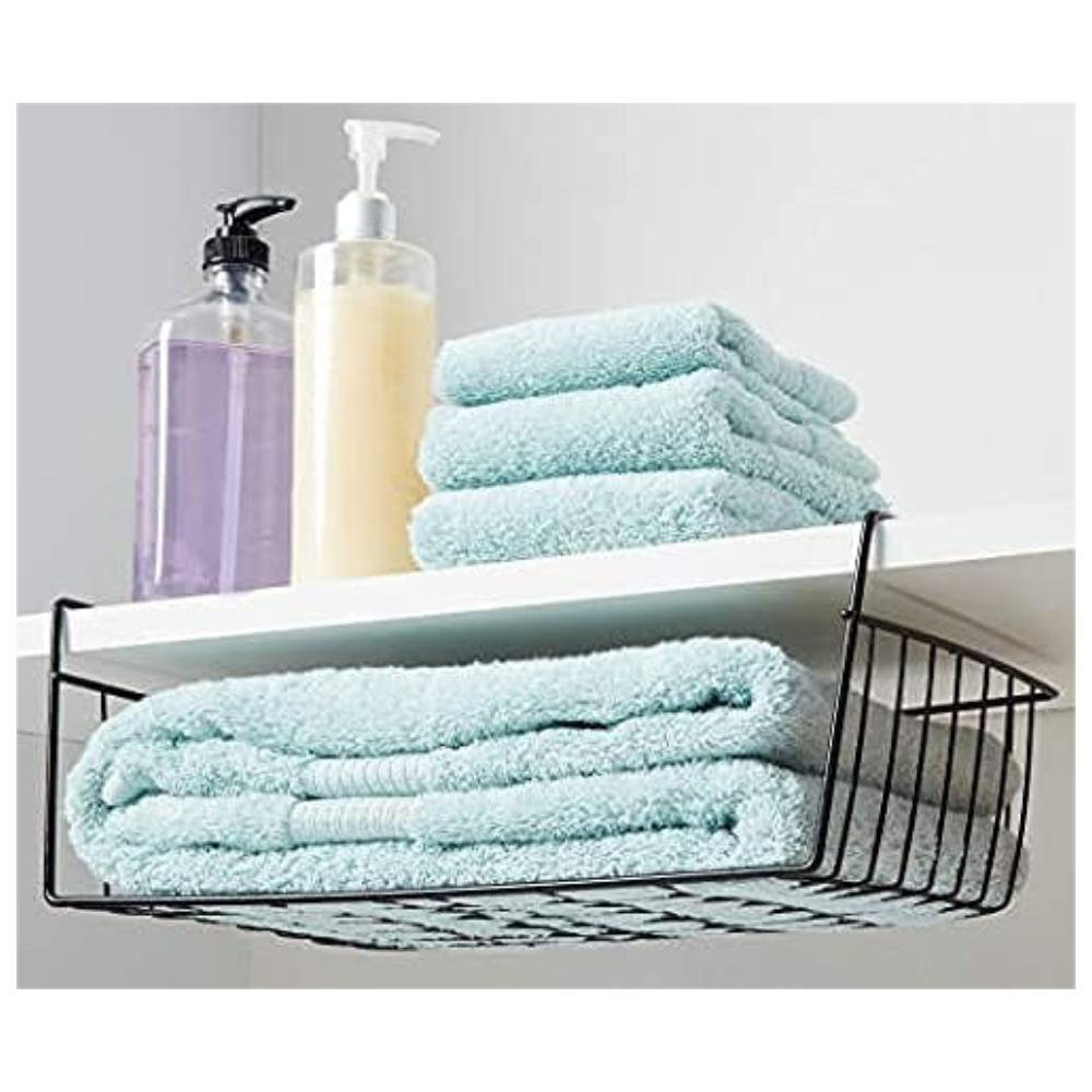 Mint Pantry® 2 Pack Black Under Shelf Wire Basket, Hanging Storage ...