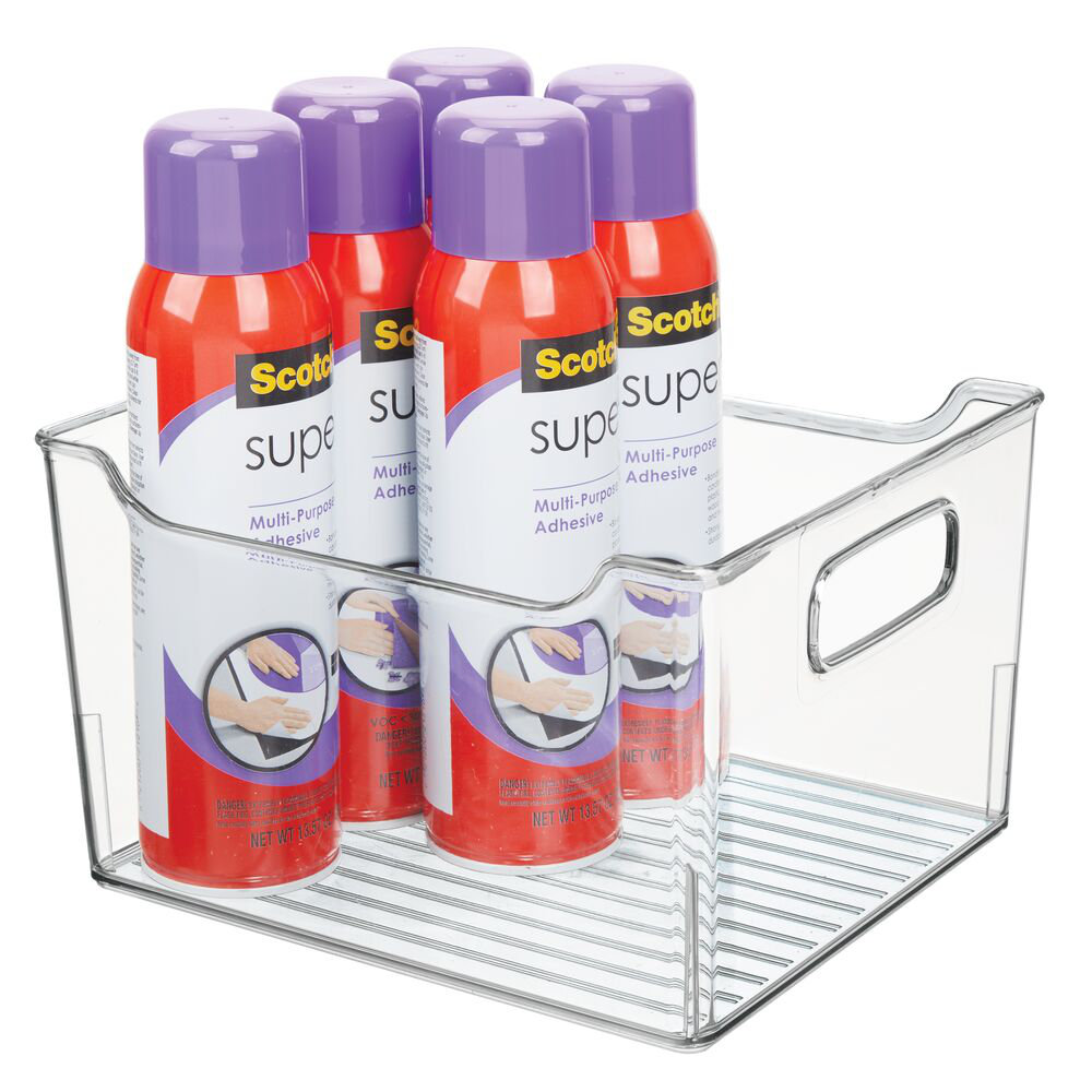 mDesign Deep Plastic Office Storage Container Bin with Handles | Wayfair